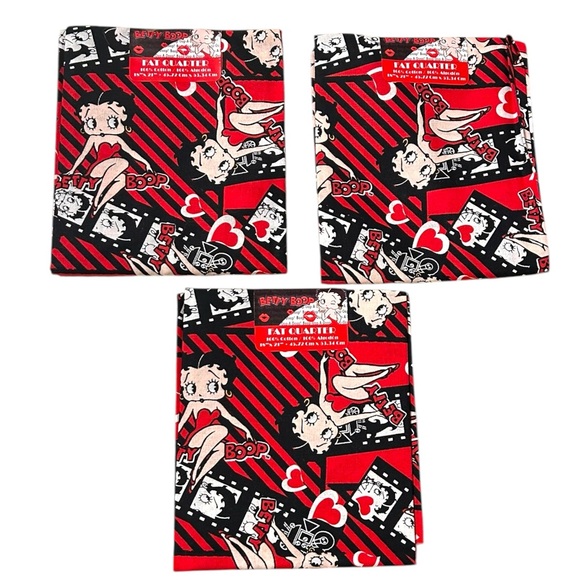 Betty Boop | Other | Lot Of 3 Nwt Betty Boop 0 Cotton Fabric Fat ...